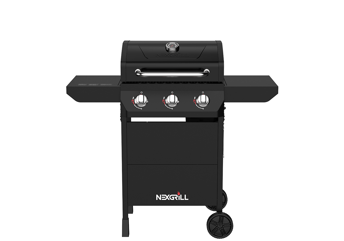 3 Burner Liquid Propane Gas Grill in Black | Nexgrill