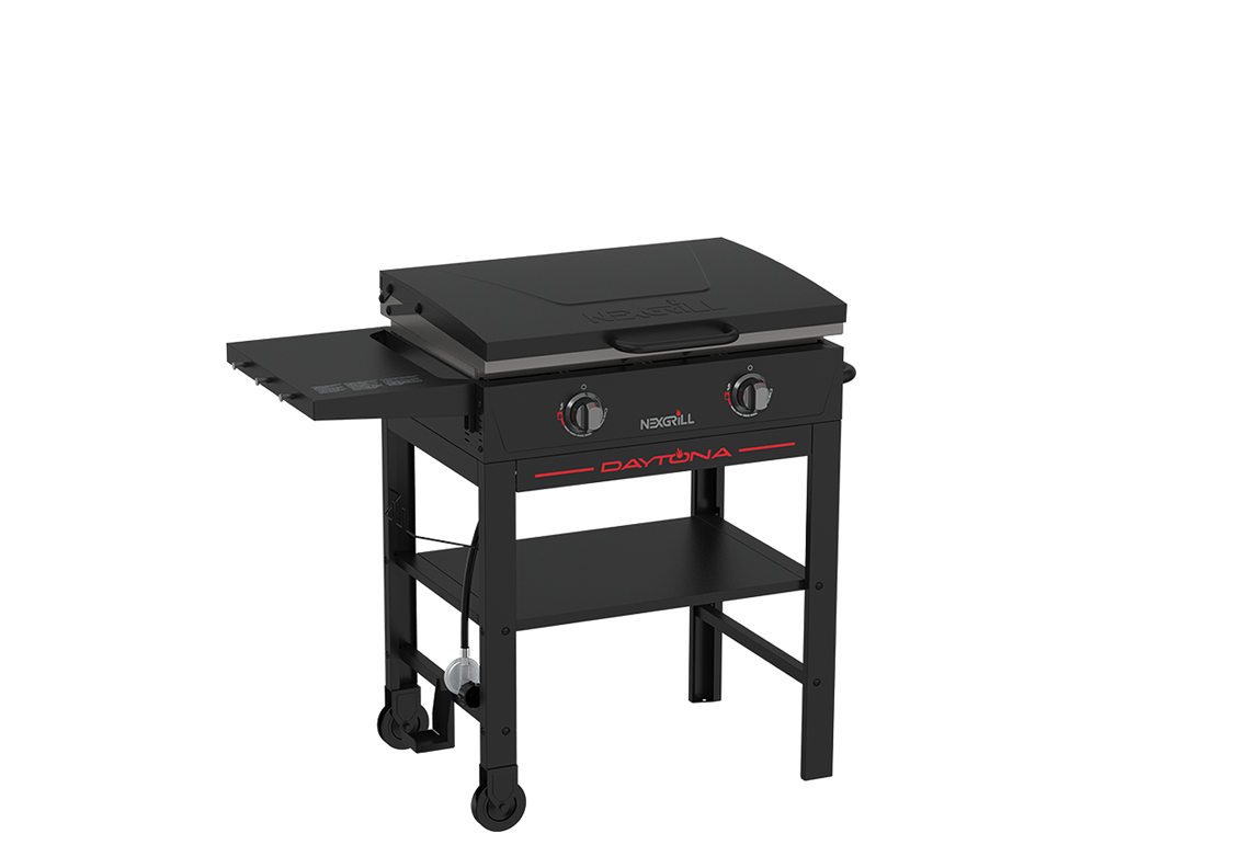 Daytona™ 28" 2-Burner Propane Gas Griddle with Lid in Black | Nexgrill