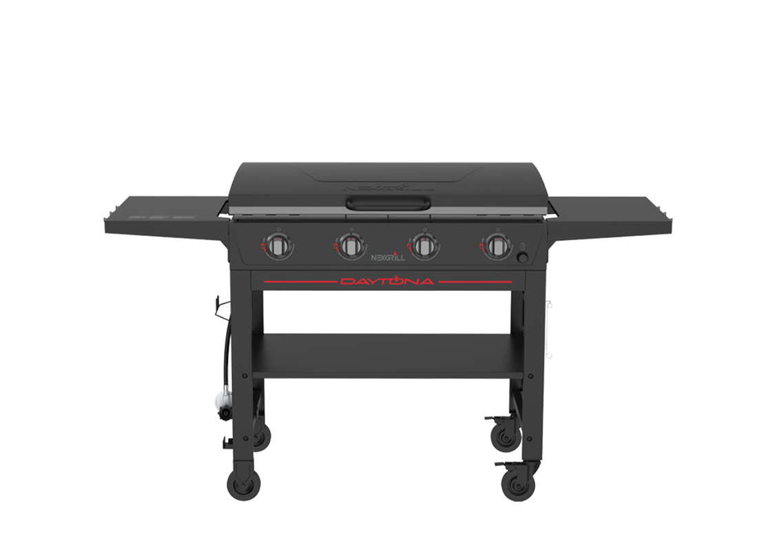Daytona™ 36" 4-Burner Propane Gas Griddle with Lid in Black | Nexgrill