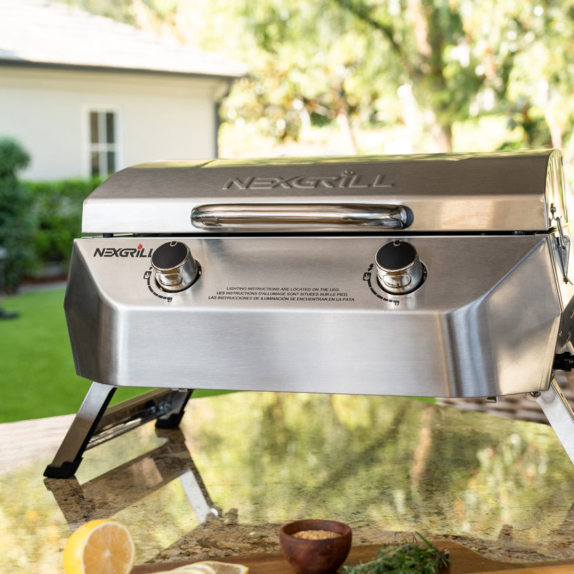 2-Burner Stainless Steel Portable Gas Grill | Nexgrill