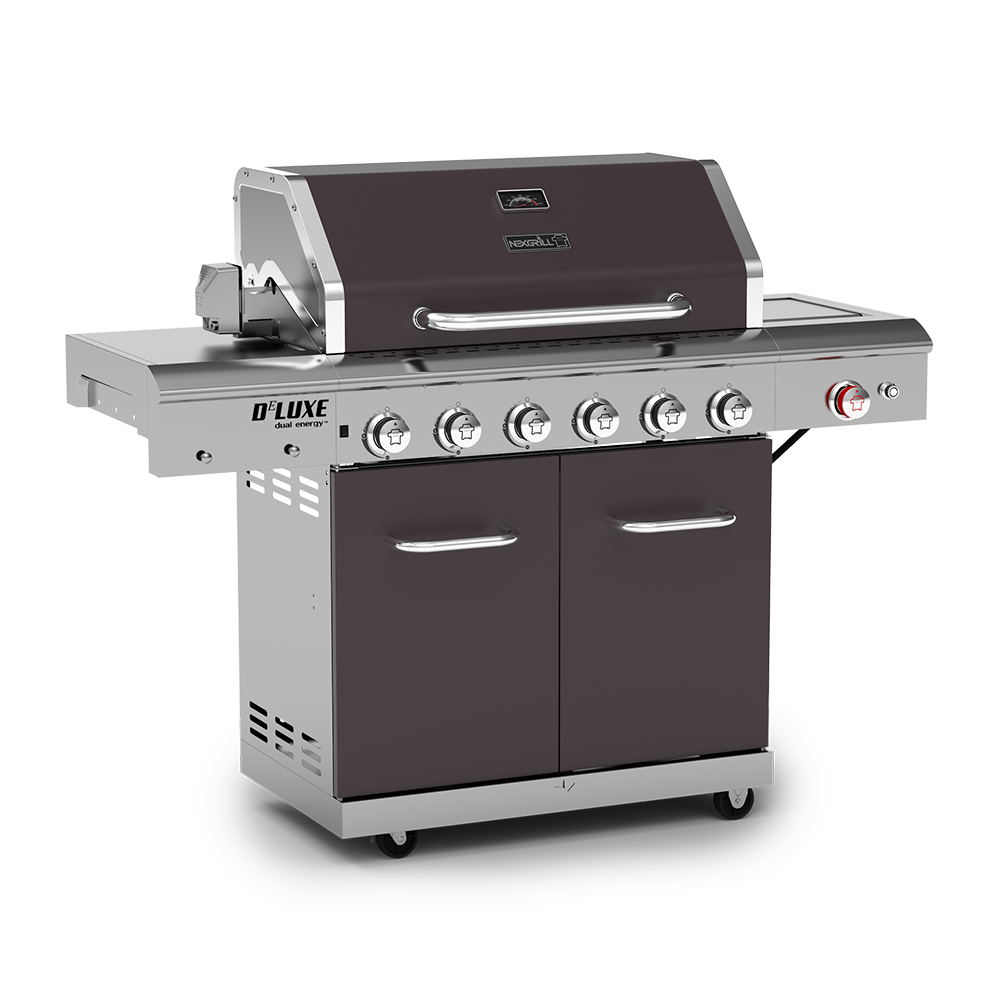 Deluxe 6-Burner Gas Grill with Rotisserie Kit | Nexgrill