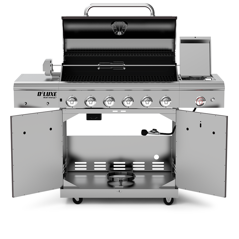 Deluxe 6-Burner Gas Grill with Rotisserie Kit | Nexgrill